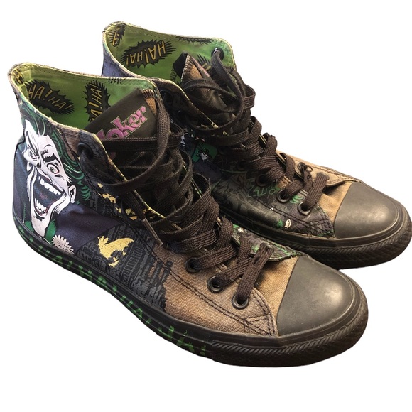 TM & DC Comics | Shoes | Dc Comics The Joker Converse Allstar Hightops ...